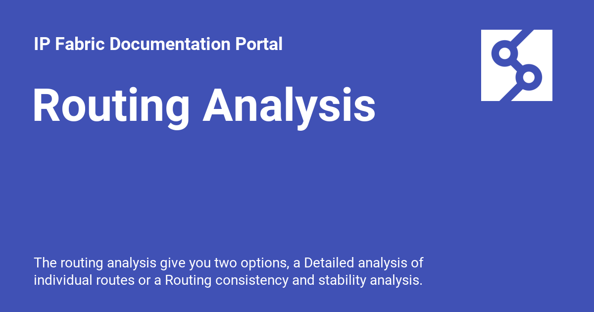 Routing Analysis - IP Fabric Documentation Portal