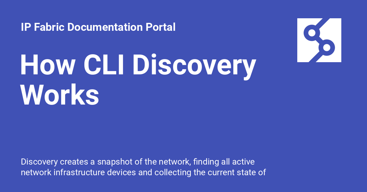 How Cli Discovery Works Ip Fabric Documentation Portal