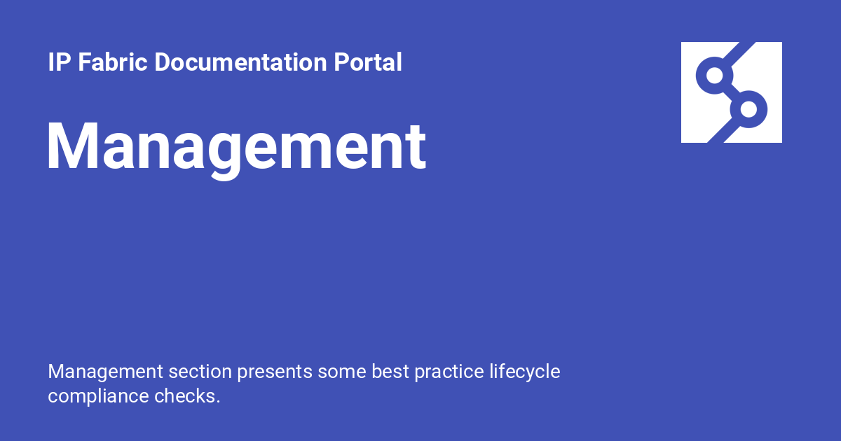 Management Ip Fabric Documentation Portal