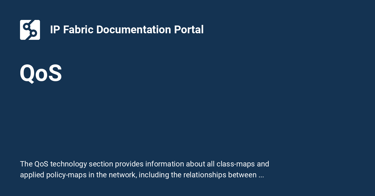 QoS - IP Fabric Documentation Portal