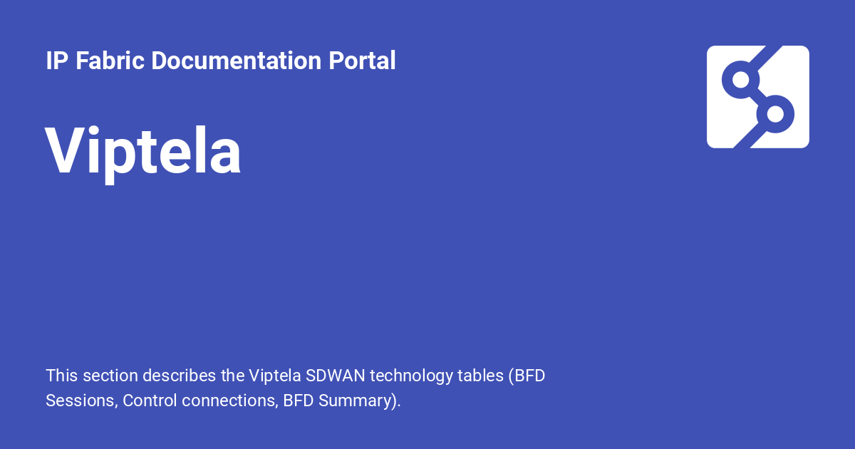 Viptela - IP Fabric Documentation Portal